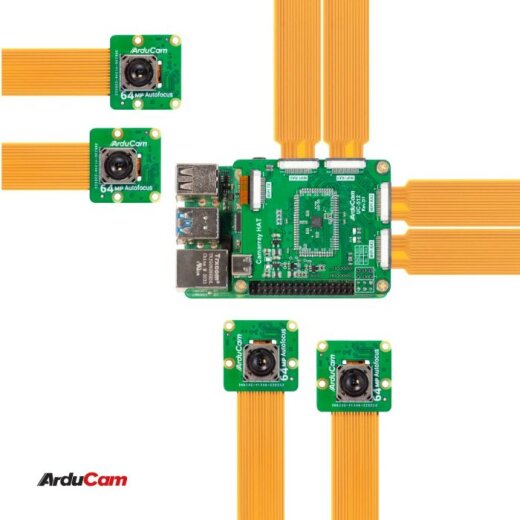 ArduCam 64MP Autofocus Quad-Camera Kit | MYBOTSHOP.DE, € 374,95