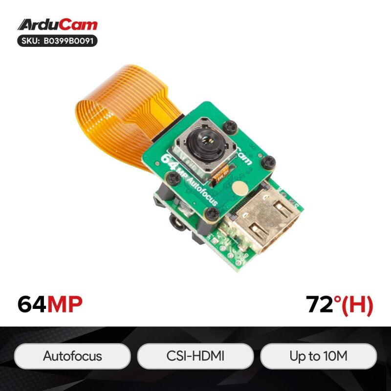 Arducam 64MP Camera and CSI-to-HDMI Adapter Set | MYBOTSHOP.DE, € 114,48